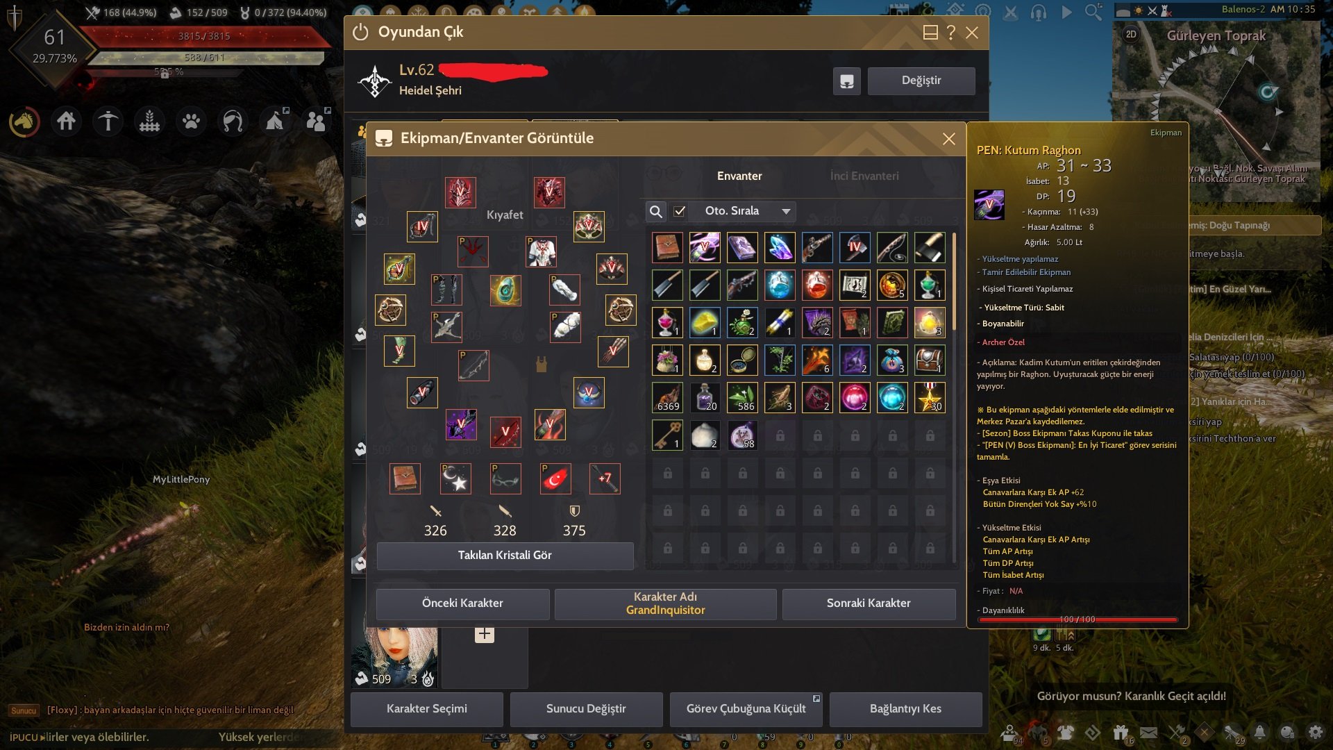 Black Desert Online Türkiye/MENA Bölgesi FULL PEN NOUVER 328 AP / KUT