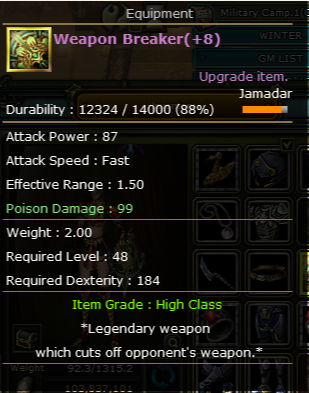 Knight PVP KO4FUN Winter 8 weapon breaker