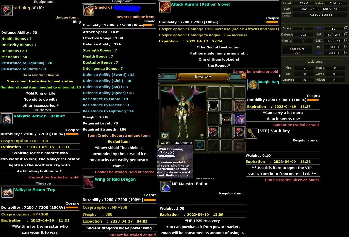 Knight Online Zero 82 LEVEL 471K NP Lİ 7 QUEST SHİELD FULL SKILL ZERO!