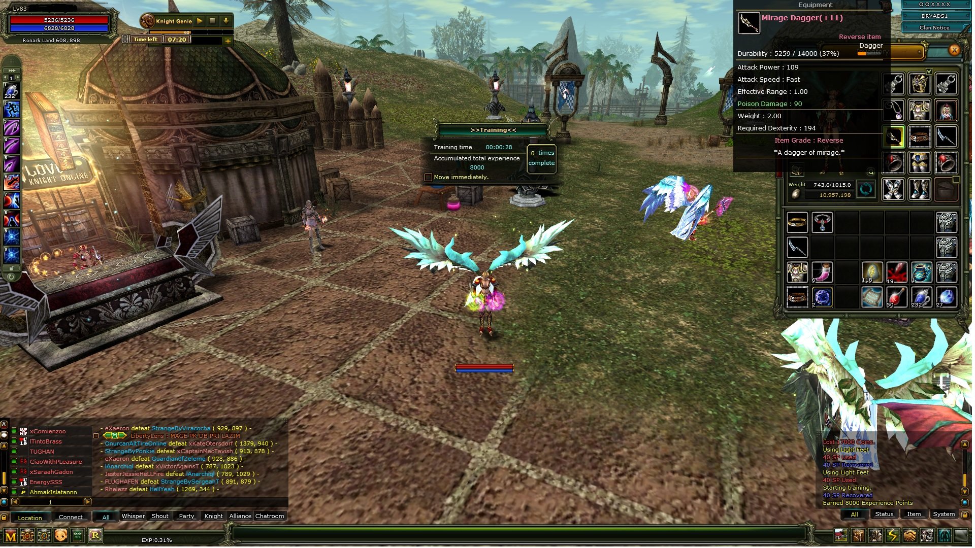 Knight Online Dryads 83/1 İTEMLİ REB5 FSLİ 9 MDLI