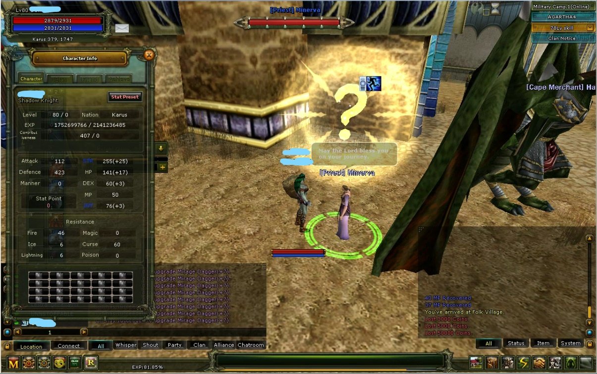 Knight Online Agartha 80 LEVEL PRİEST QUEST KALKANLI.