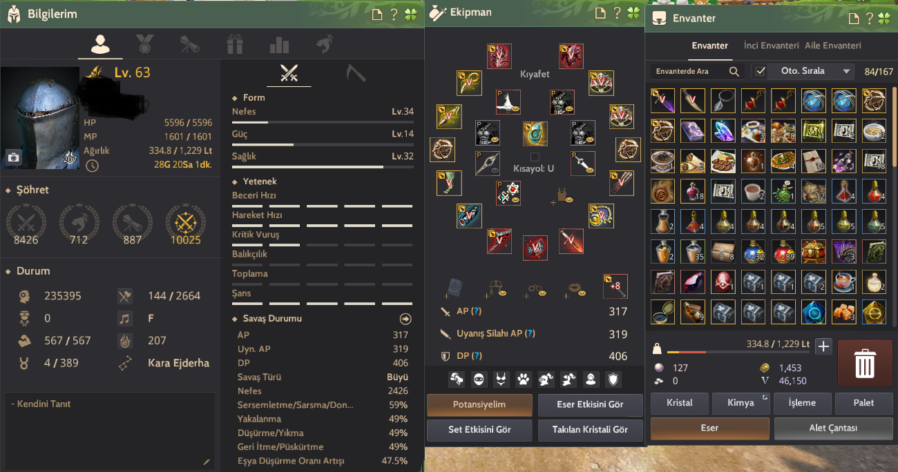 Black Desert Online Türkiye/MENA Bölgesi 723 GS, 2 PEN BS, La Orzeca
