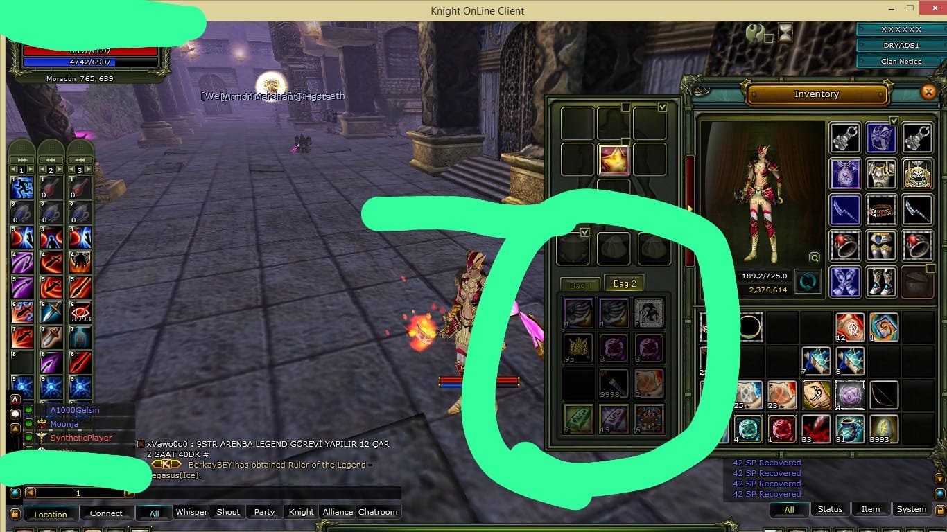 Knight Online Dryads 83 PRİ / 82 ROGUE / 80 MAGE TEK ACC SÜPER HESAP A