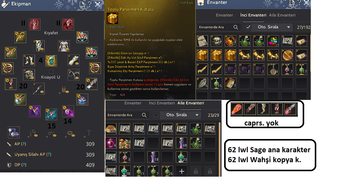 Black Desert Online Türkiye/MENA Bölgesi 718 GS Pen Gdor. Ana silh/ K