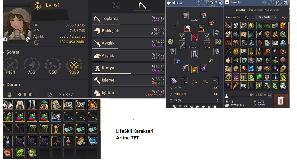 Black Desert Online Türkiye/MENA Bölgesi 718 GS Pen Gdor. Ana silh/ K