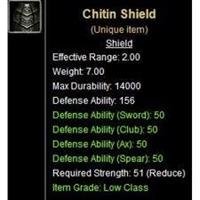 Knight PVP ProfessionalKO FIRST CHITIN SHIELD