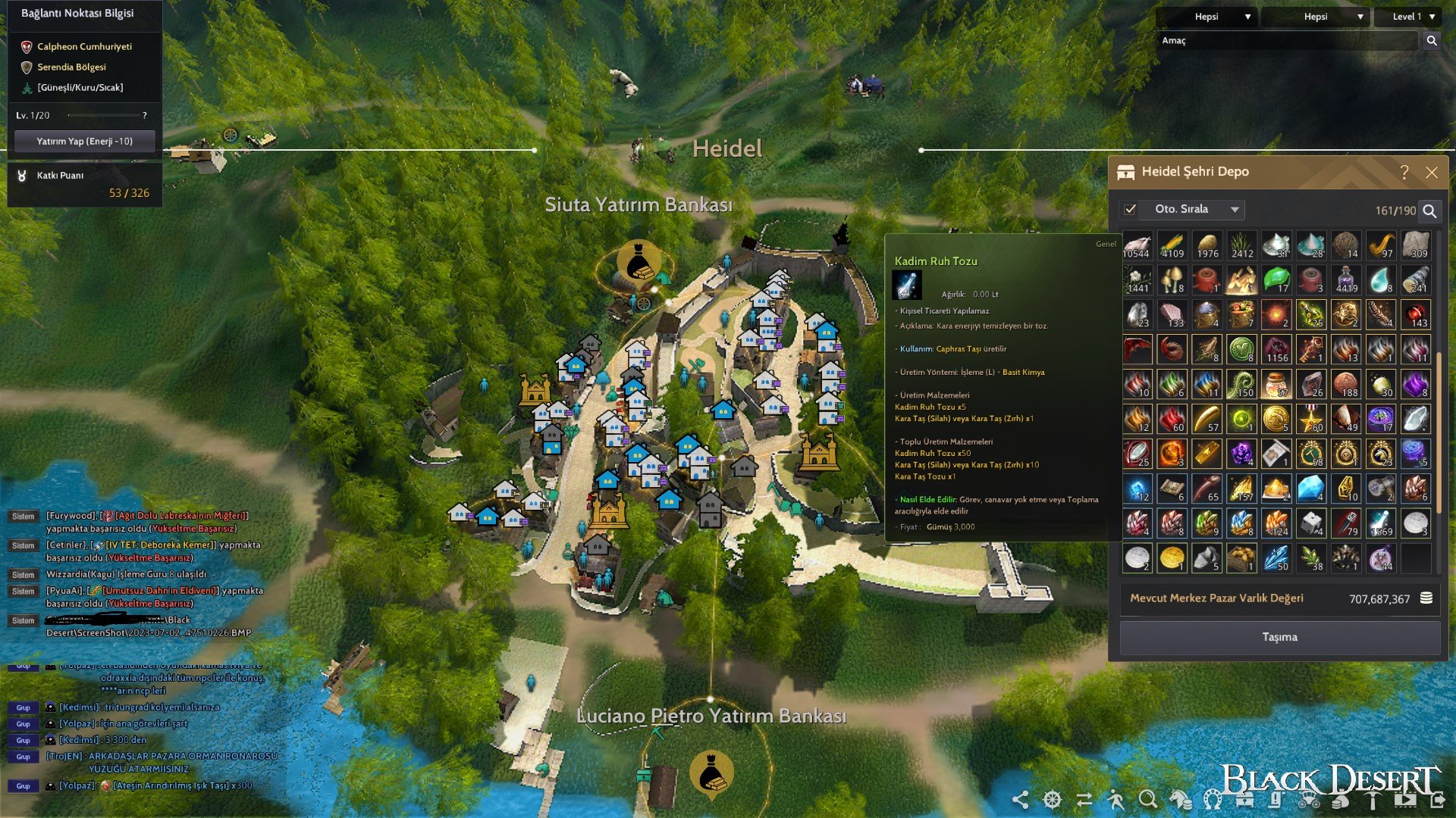 Black Desert Online Türkiye/MENA Bölgesi UYGUNA 291-398/PENOGRE/PEGA/