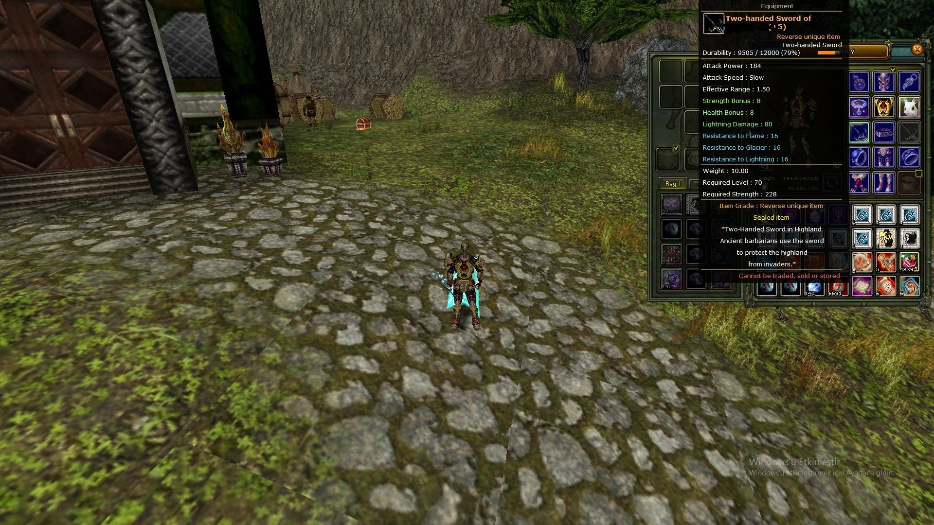 Knight Online Dryads 83/5 % 88 İTEMLİ WARRİOR 5 REB QUEST MS 9 STR 10