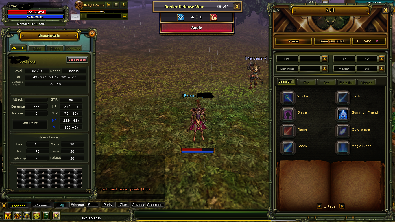 Knight Online Minark 83DEN DÜŞME 82 KARUS MAGE