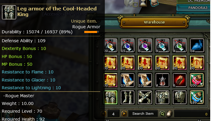 Knight Online Pandora 83 reb 5 Rogue 17 Talisman