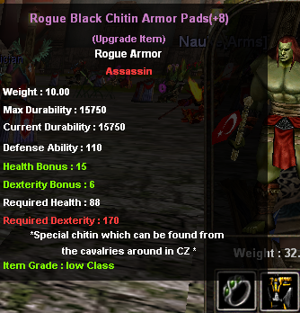 Knight PVP ProfessionalKO 8 ROGUE BLACK CHİTİN PAD