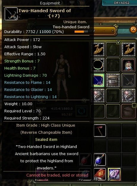 Knight Online Dryads 83/1 Human DB BP 7 Quest Sword Full Görev