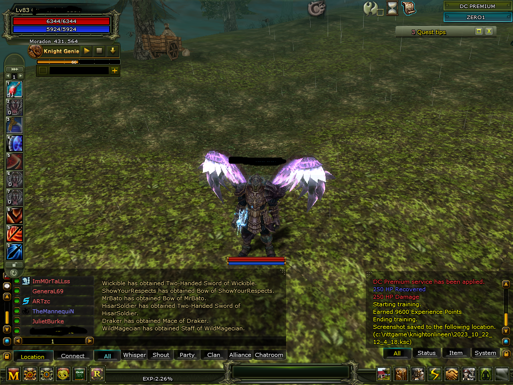 Knight Online Zero 83 lwl reb quest