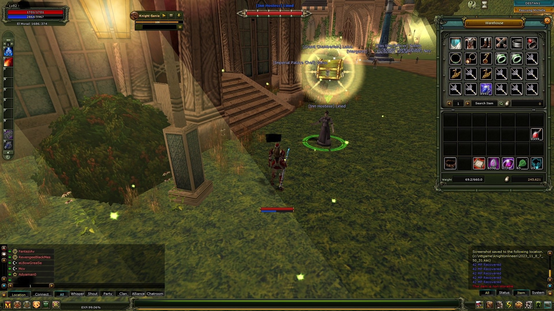 Knight Online Destan 83Lv Full Skill Shelli İtemli Kullanıma Hazır Mag