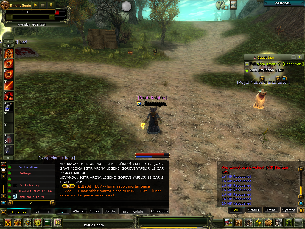 Knight Online Oreads ÖZEL NİCK Lİ CUCE MAGE