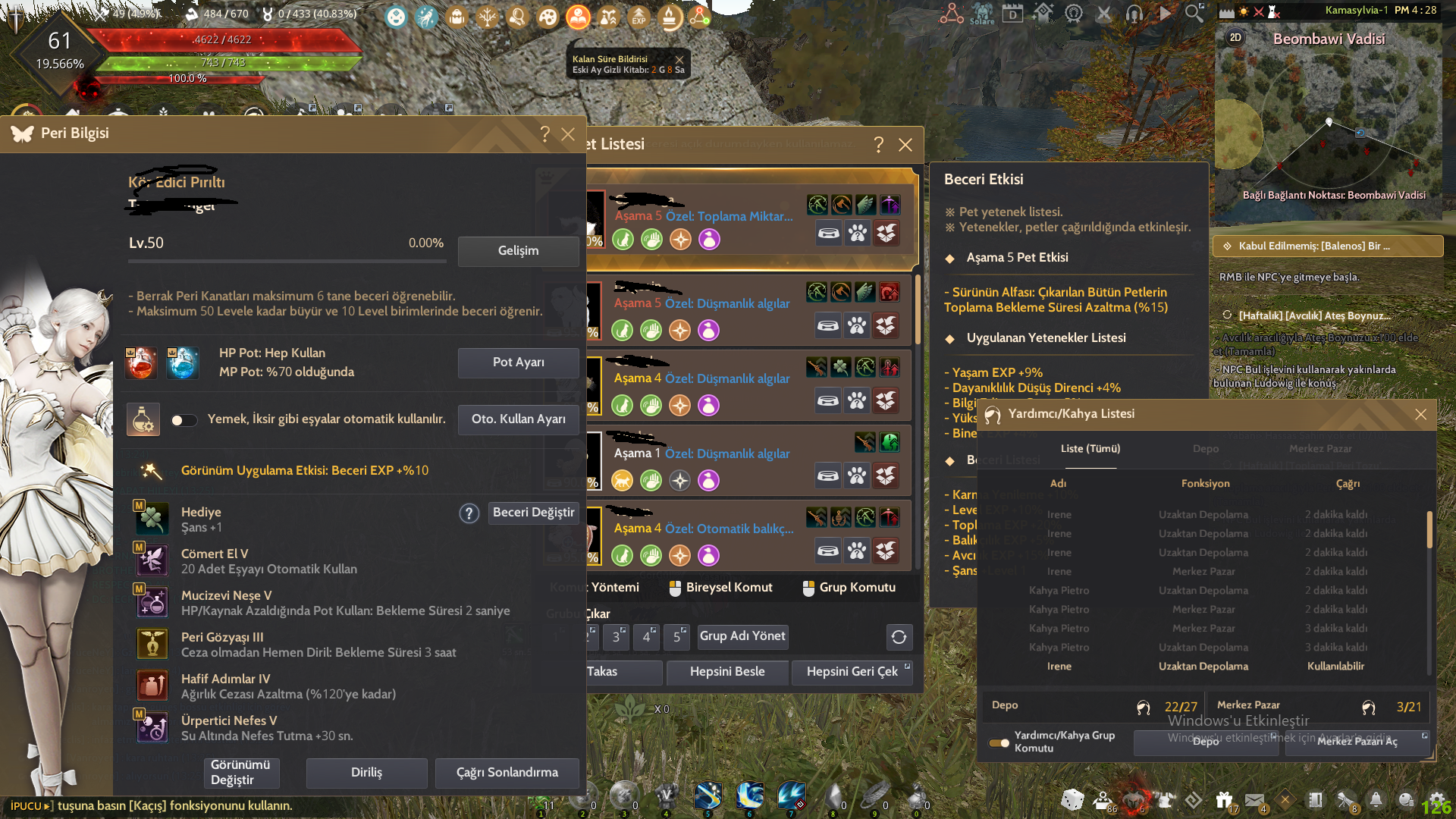 Black Desert Online Türkiye/MENA Bölgesi Bdo Life Ustası hesap Depola