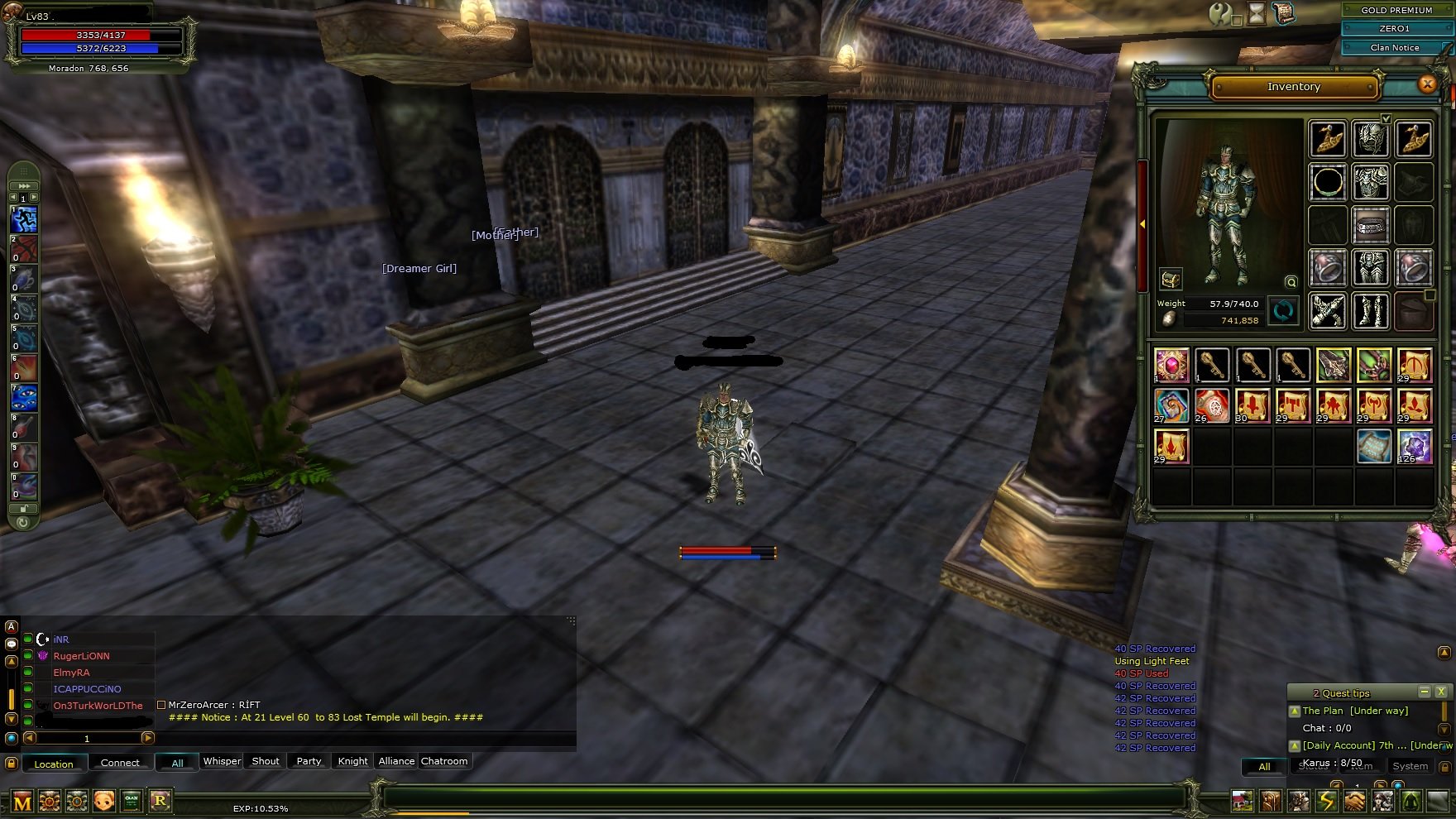 Knight Online Zero 83 LEVEL FULL SKİL AÇIK HUMAN OKÇU acillll