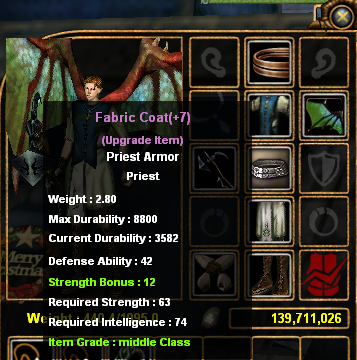Knight PVP ProfessionalKO SELLL PRİEST FABRİC 7 SET ( STR BONUS 12 )