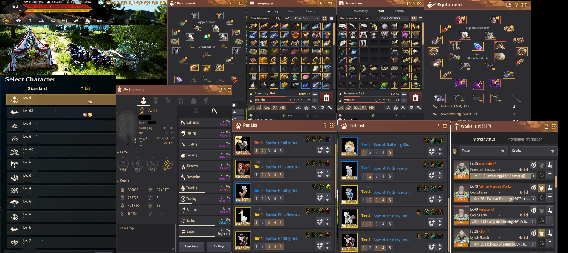 Black Desert Online Türkiye/MENA Bölgesi 62 Lvl Guardian / 61 Lvl lif
