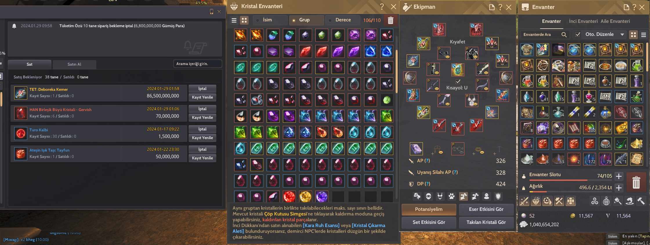 Black Desert Online Türkiye/MENA Bölgesi 3X PEN DEBO ,full p2w , 750