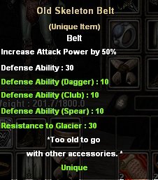 Knight PVP ProfessionalKO Old Skeleton Belt