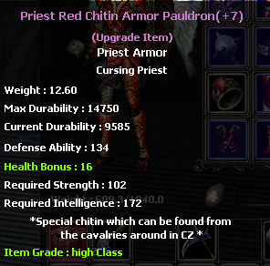 Knight PVP ProfessionalKO SELLLL RED CHİTİN SET PRİEST 7