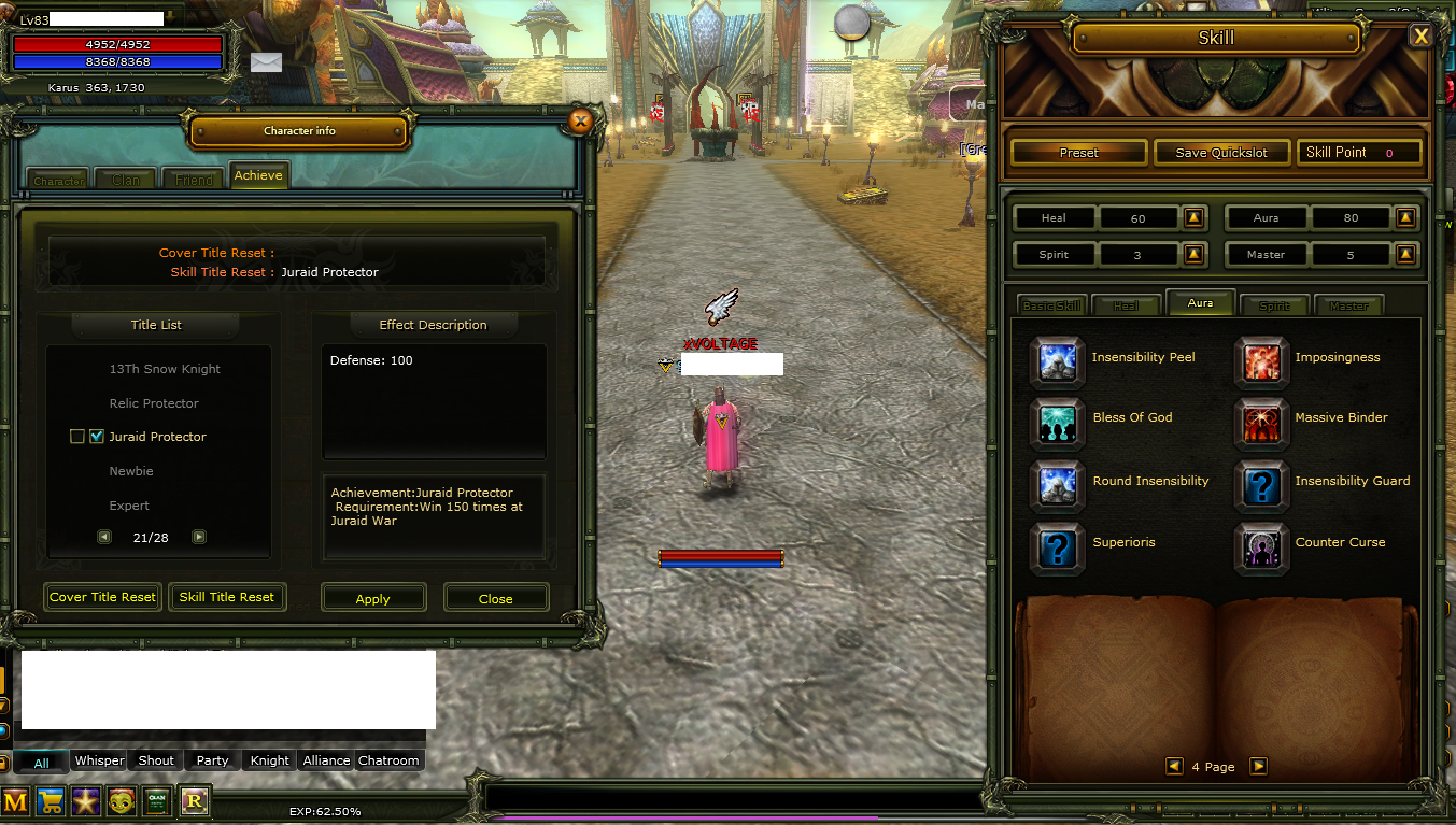 Knight Online Agartha 83/2 Def100/ 7 quest kalanlı /988 k np li /full