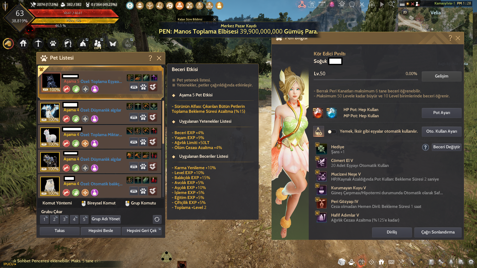 Black Desert Online Türkiye/MENA Bölgesi HP MP POT FULL PERİ FULL ÇAD
