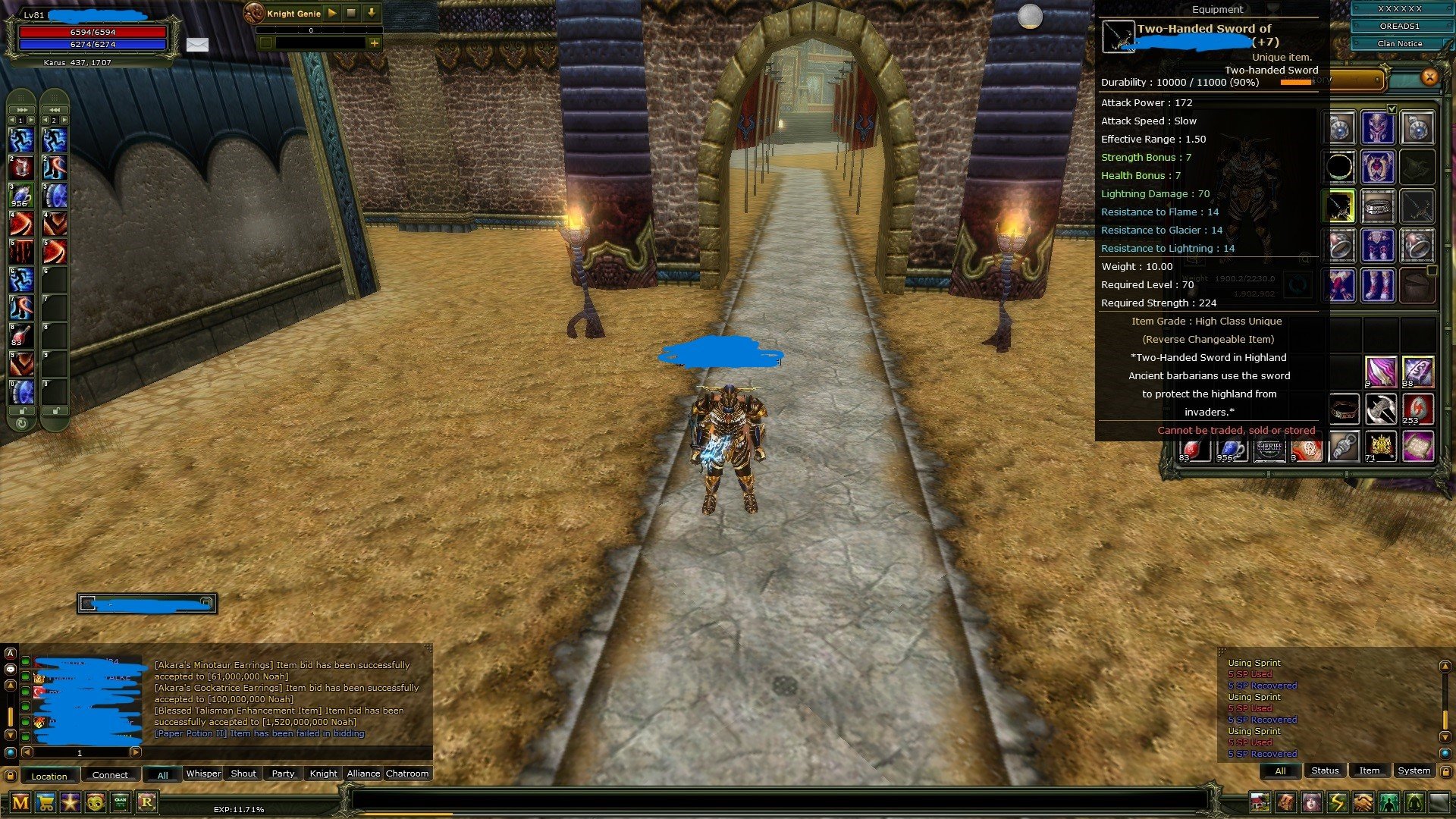 Knight Online Oreads 81 LEVEL 7 QUEST REB 1 DRAGON SET WARRİOR