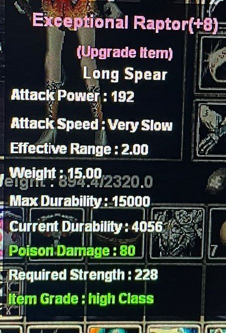 Knight PVP ProfessionalKO 8 EXP RAPTOR