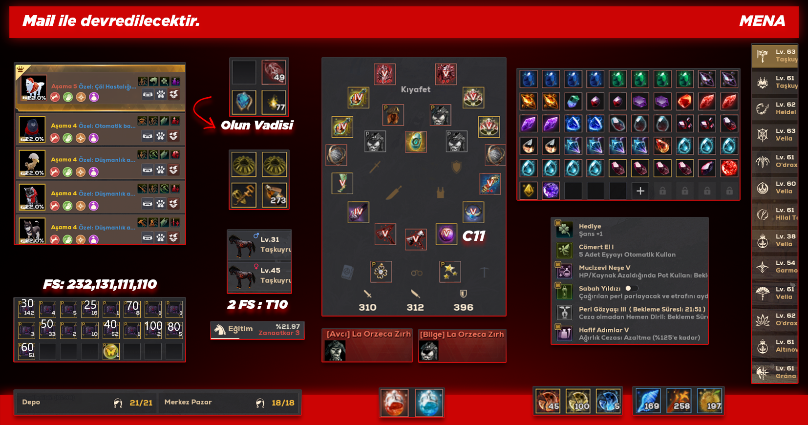 Black Desert Online Türkiye/MENA Bölgesi BDO OLUN PARÇALI 310/312 HES