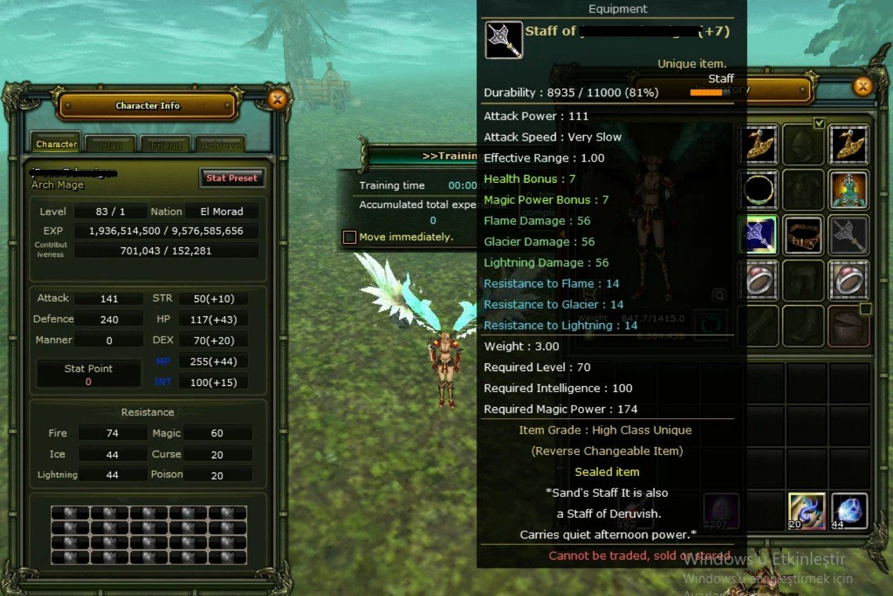Knight Online Zero 83/1 7quest staf, Human KIZ MAGE ACCOUNT ! ZERO