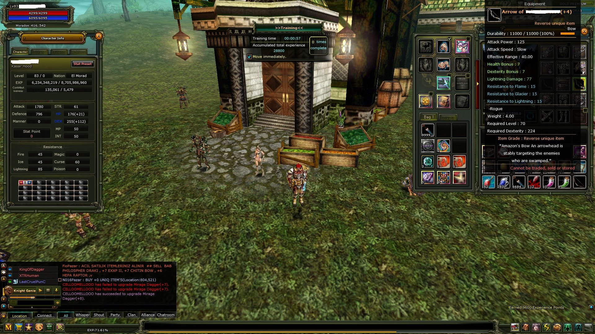 Knight Online Pandora 83 Level % 72 Human Reb 4 Quest Bowlu Okçu