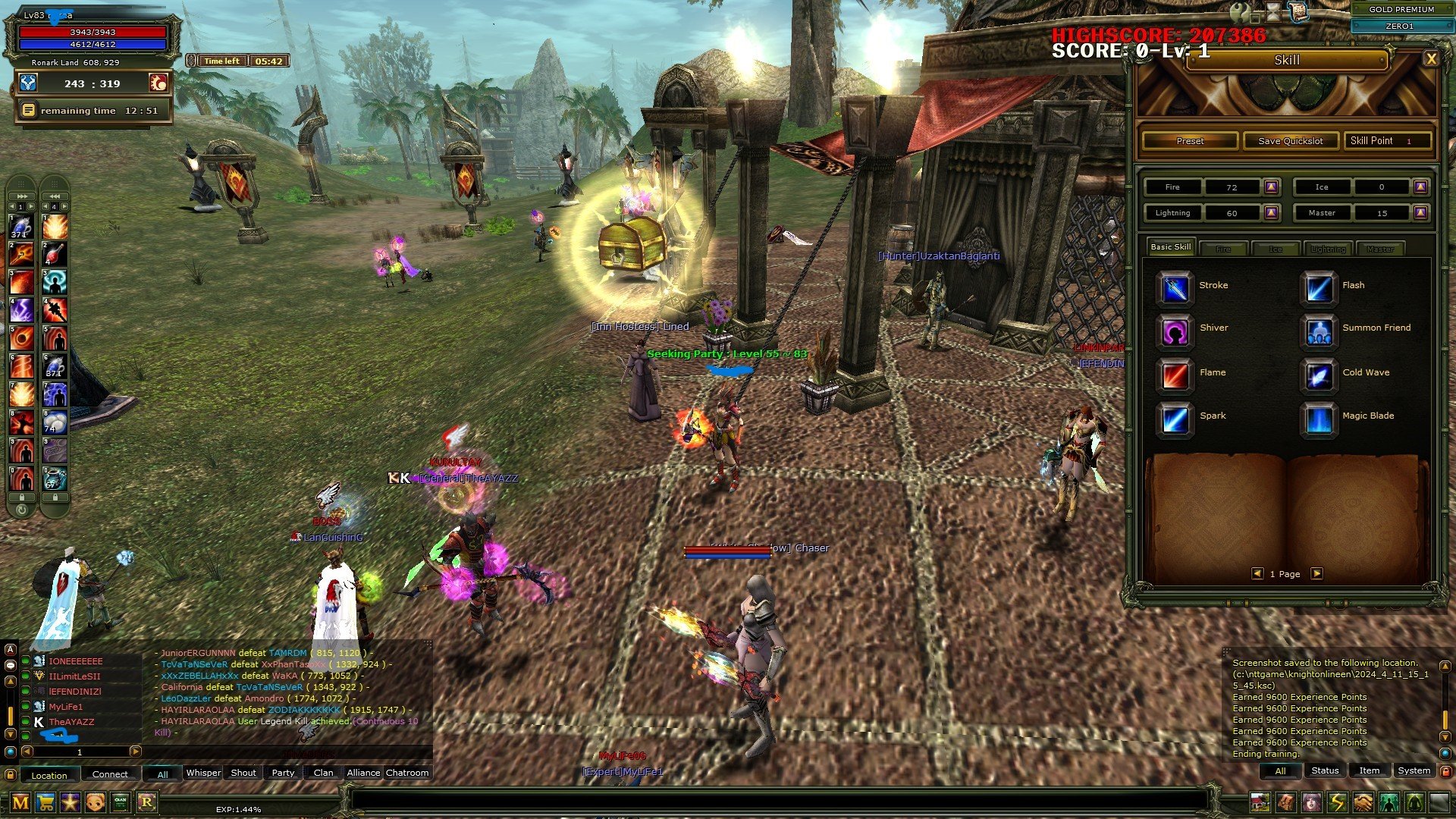 Knight Online Zero 83 LVL HUMAN MAGE 190K NPLI HAZIR PKLIK