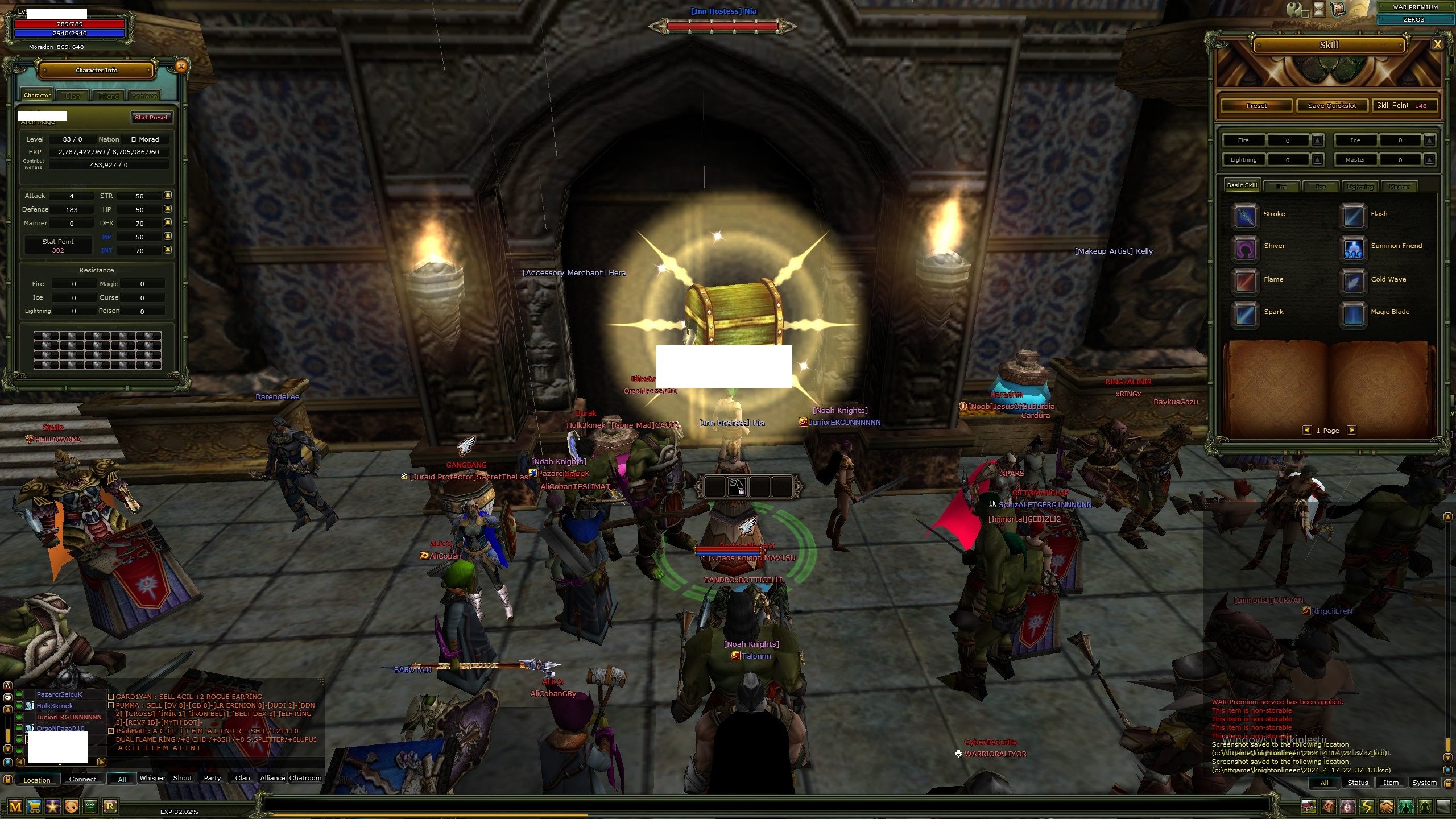 Knight Online Zero 83 Level 7 Quest, 100 def