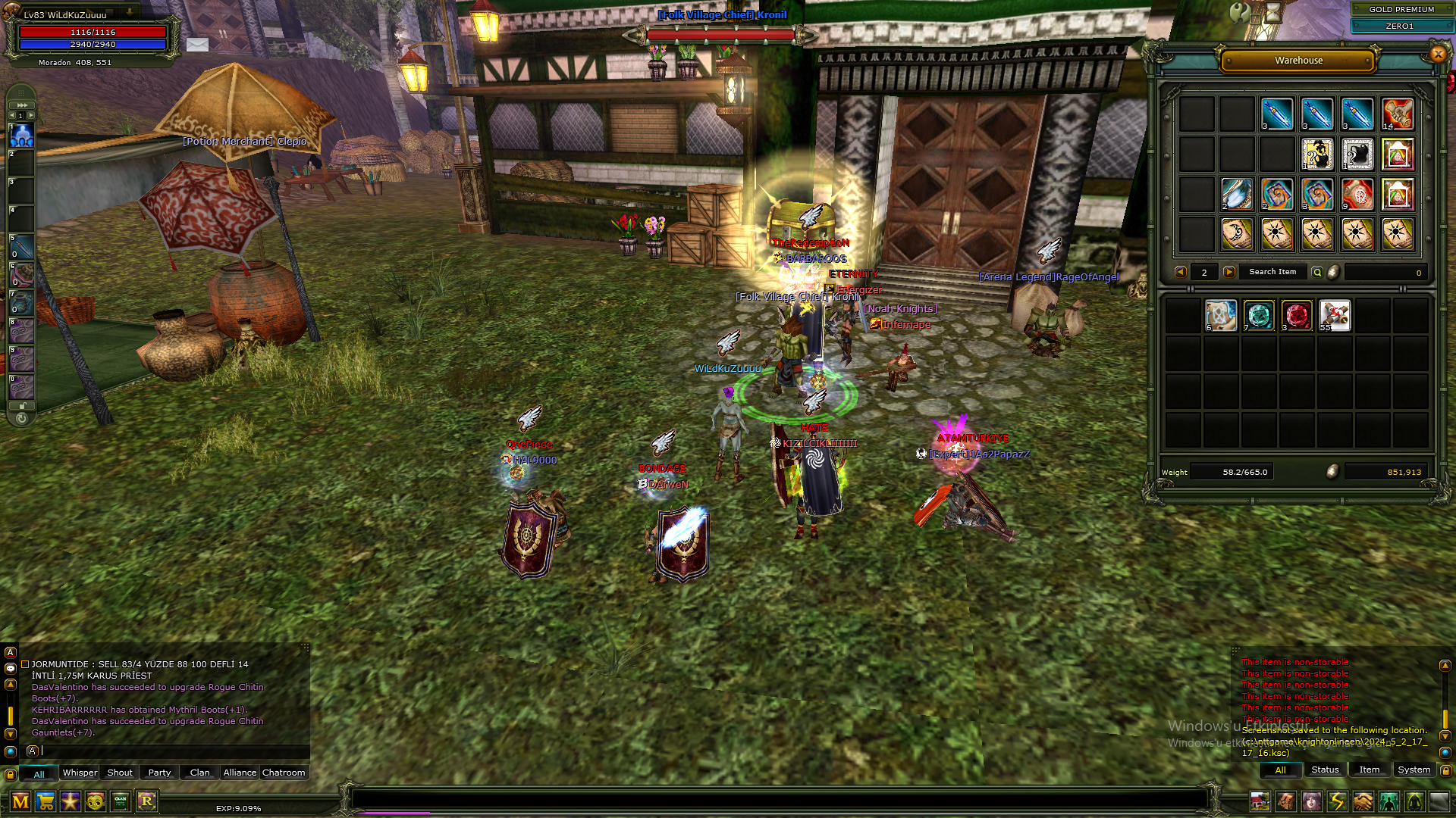 Knight Online Zero 83 reb 5 mage Full görevvvvv