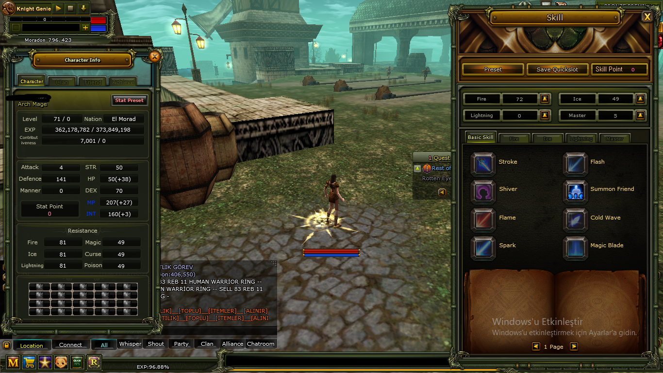 Knight Online Oreads 71 LEVEL HUMAN MAGE