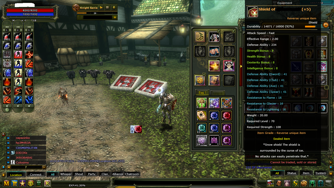Knight Online Destan 8 QUEST KALKANLI 100 DEF ACIK WARRIOR -- YAN CHAR
