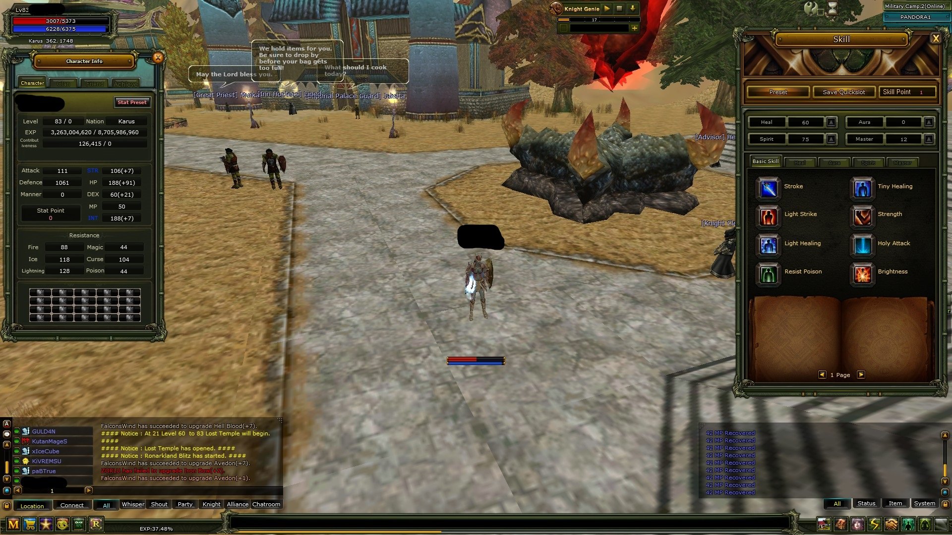 Knight Online Pandora 83 LEVEL 7 QUEST KALKANLI DB PRİEST - PANDORA