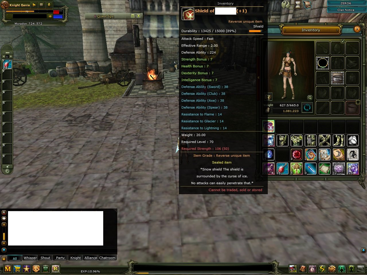 Knight Online Zero Zero 83 Human 7 Quest Kalkanlı Priest Stat Skil 0
