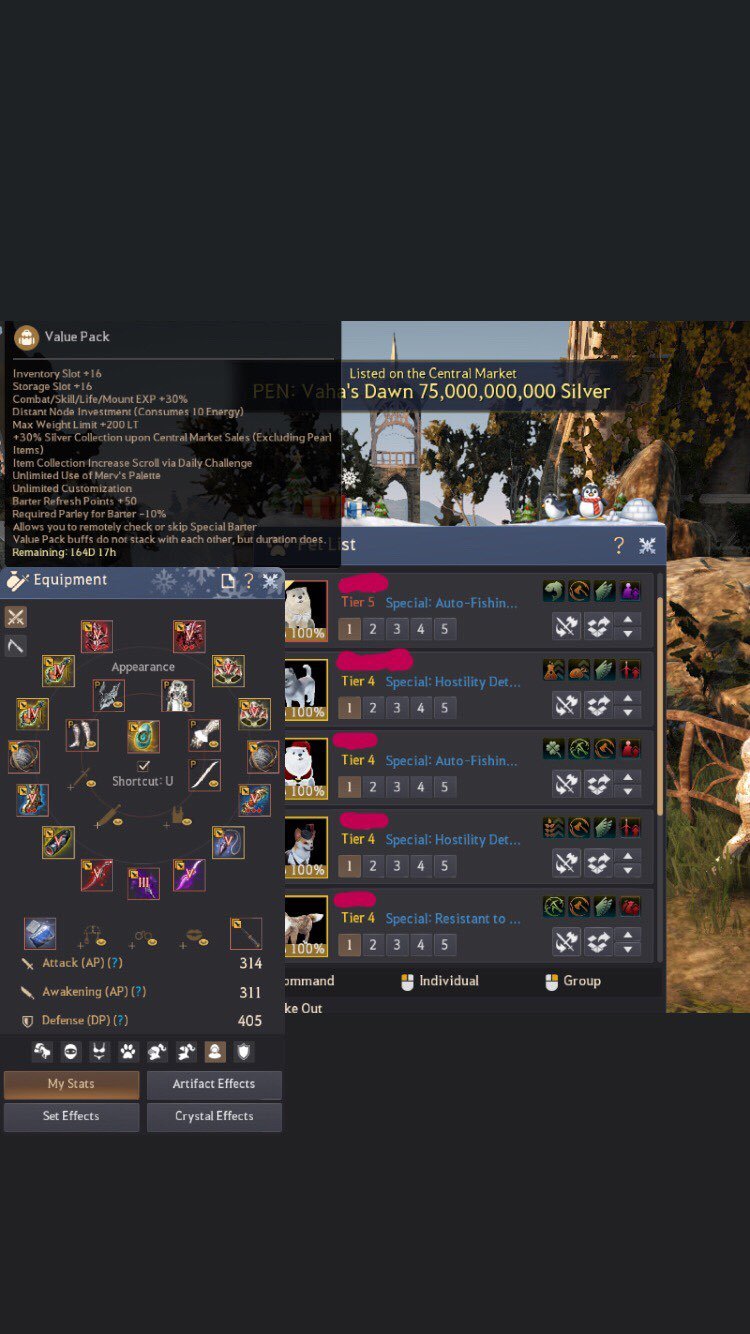 Black Desert Online EU Bölgesi Eu Client 63 lv 722 GS MAIN DUO SOVE W