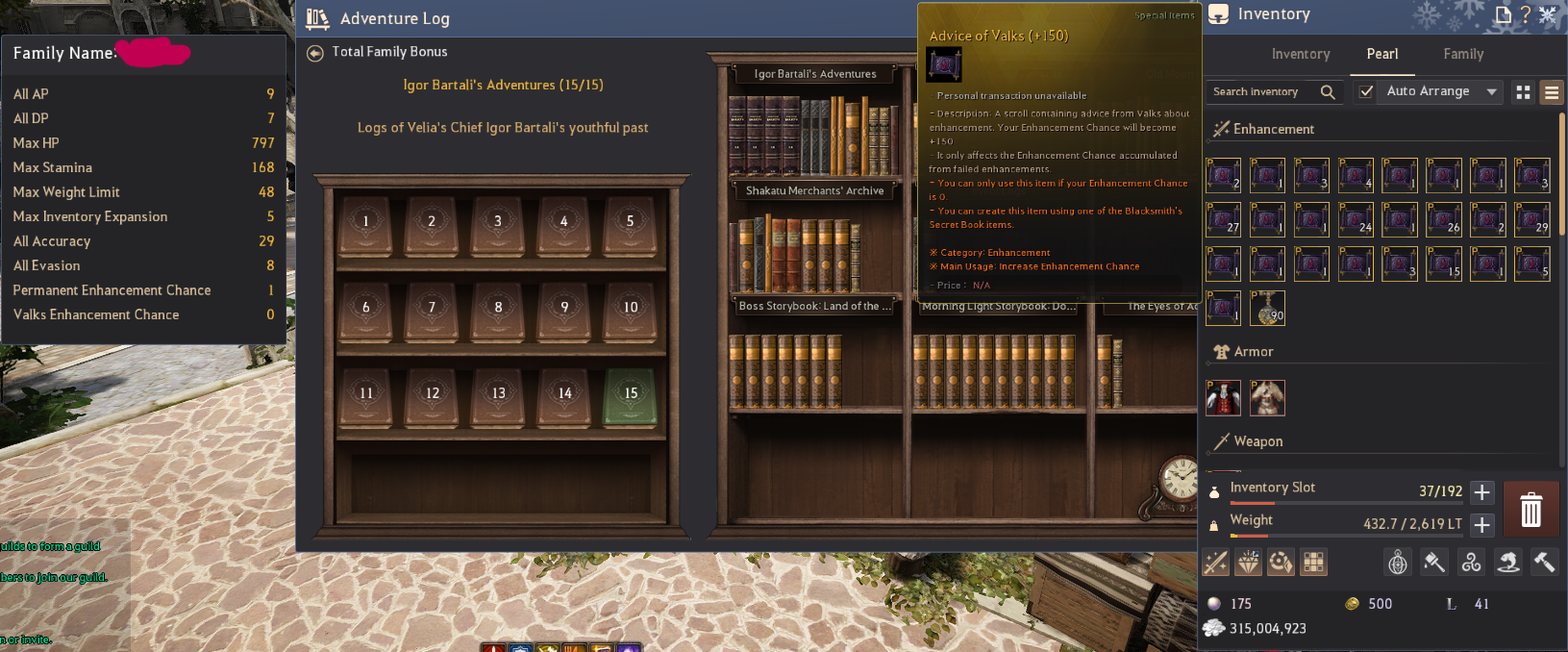 Black Desert Online EU Bölgesi Eu Client 63 lv 722 GS MAIN DUO SOVE W