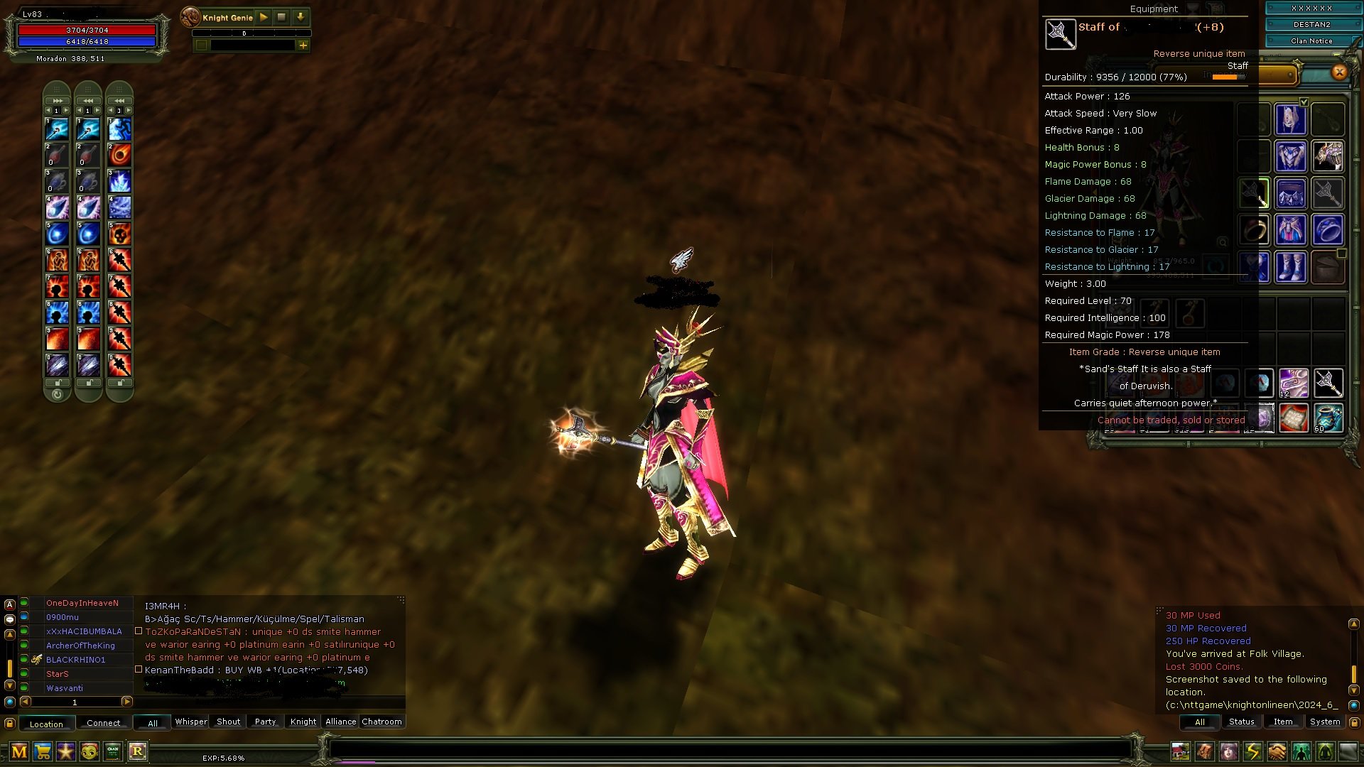 Knight Online Destan 83/1 Mage (QUEST STAFF REBIRTH 8)