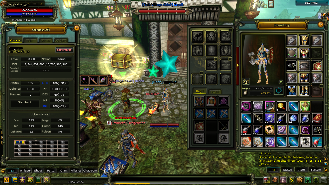 Knight Online Destan DESTAN 83 PRİ FULL FULL PUS 7 TRİAL SET