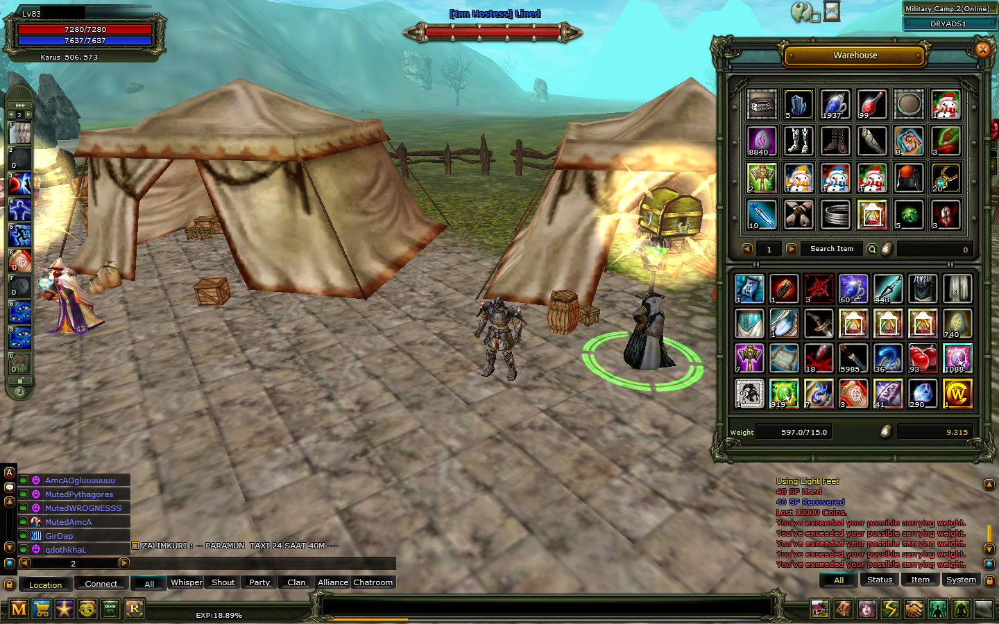 Knight Online Dryads 83 Smoke Rogue