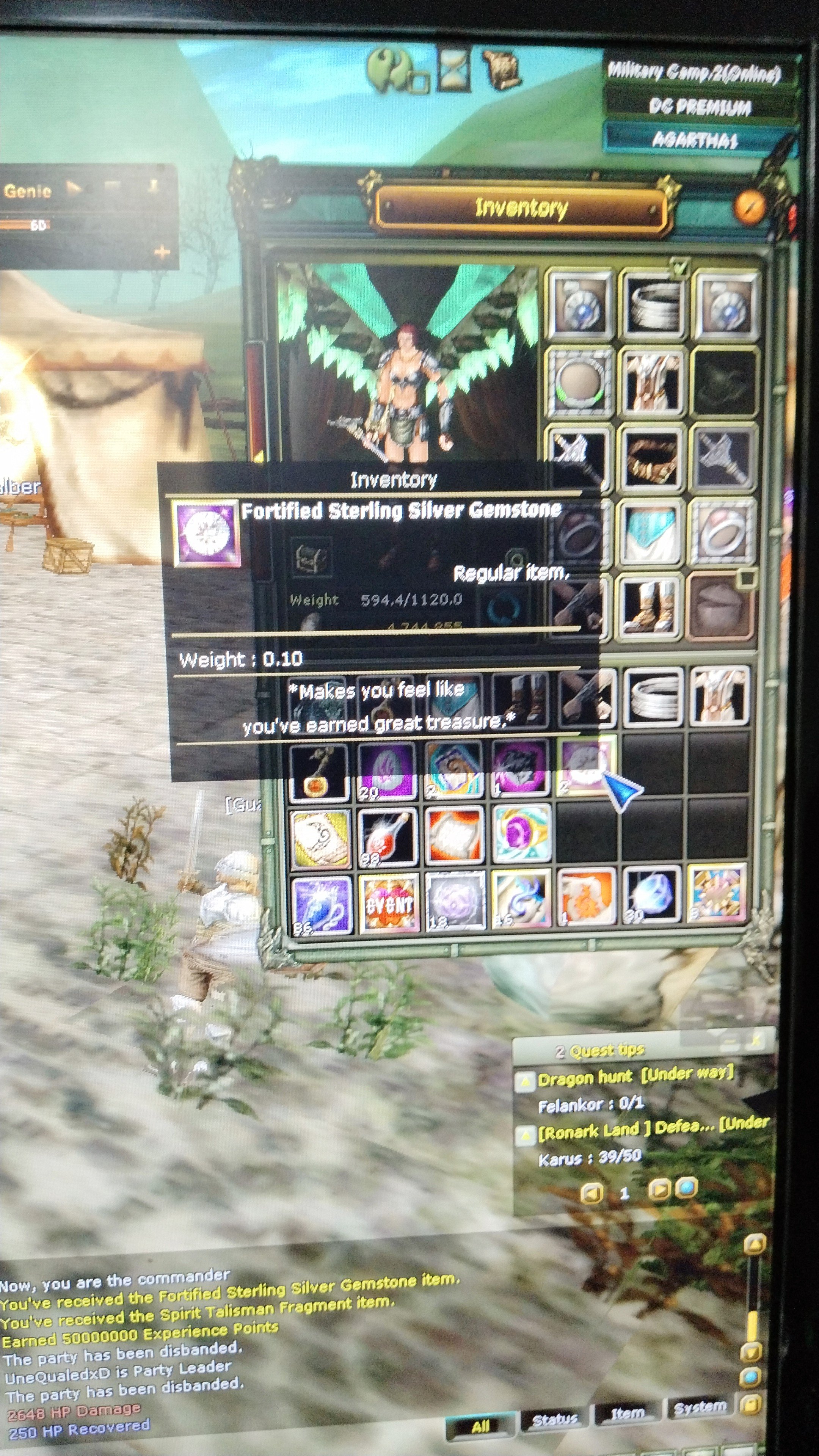 Knight Online Agartha 83/7 human mage 1m600k npli yan charli