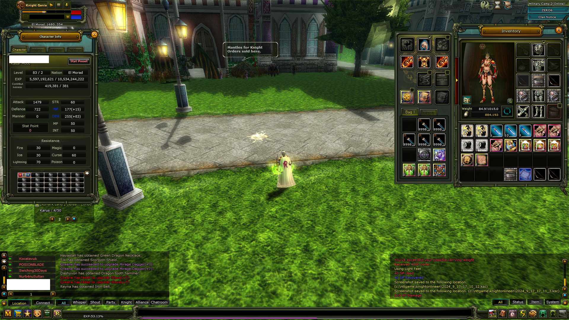 Knight Online Zero 83/2 HUMAN % 52 ROGUE