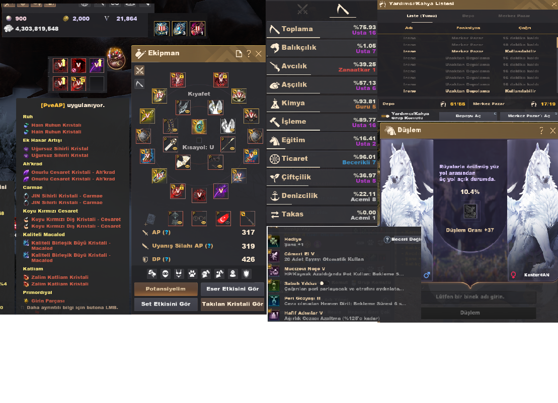 Black Desert Online Türkiye/MENA Bölgesi 746 GS Silahlar Hazır P2W