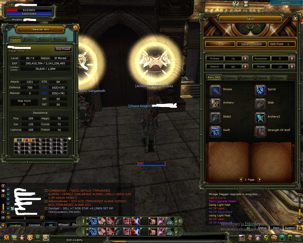 Knight Online Zero 7quest bow 4yan charlı