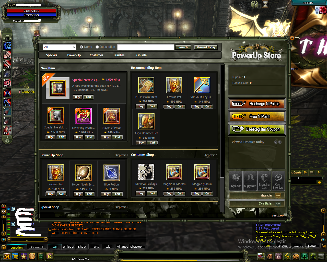 Knight Online Zero 7quest bow 4yan charlı